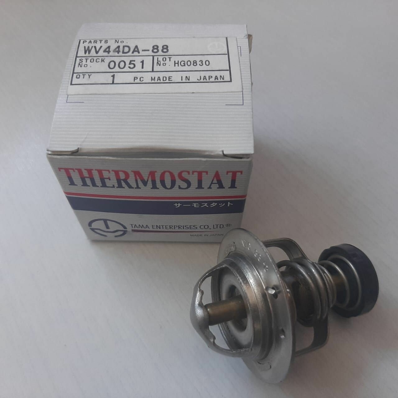 Термостат Tama WV44DA-88 88С градусов Daihatsu Mira, Cuore (L70, L71); Leeza (L100) EB OEM 16341-87282-000