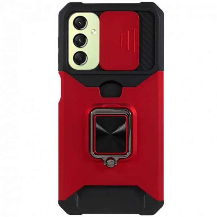 Multi Case Чехол с кольцом, отделением для карты и шторкой камеры для Samsung Galaxy A24 4G
