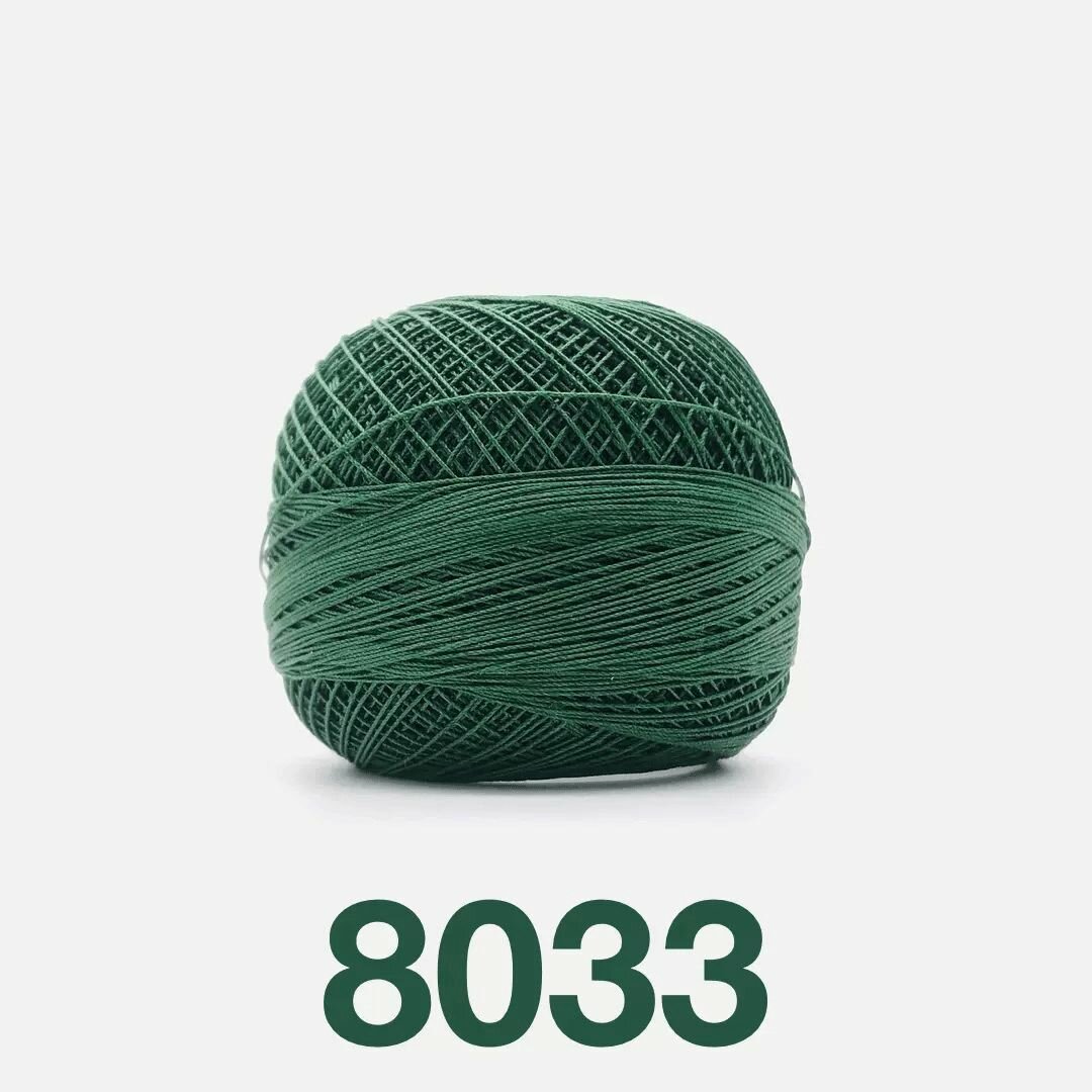 Нитки #80 для вязания кружева и украшений, 100% хлопок, 10 гр. (170 м.) цвет 8033