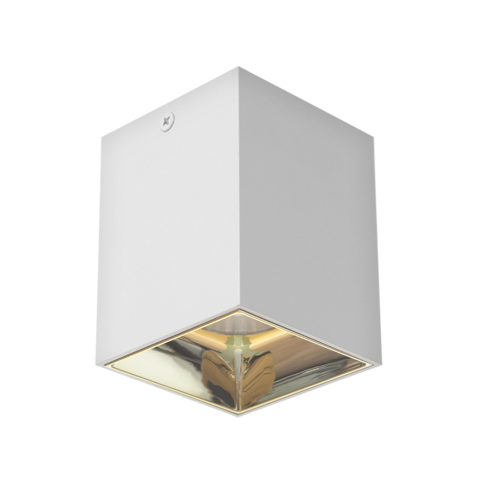Светильник «Кубик» LED 4000К 10 Вт DIM220 белый золото 7.5×7.5×9.5 см