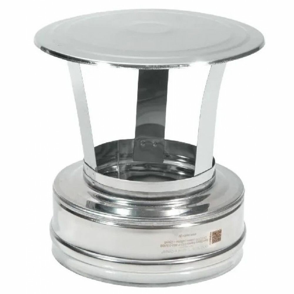 Зонт на трубу сэндвич дымохода ф120х200, нержавейка, ТИС, для печи