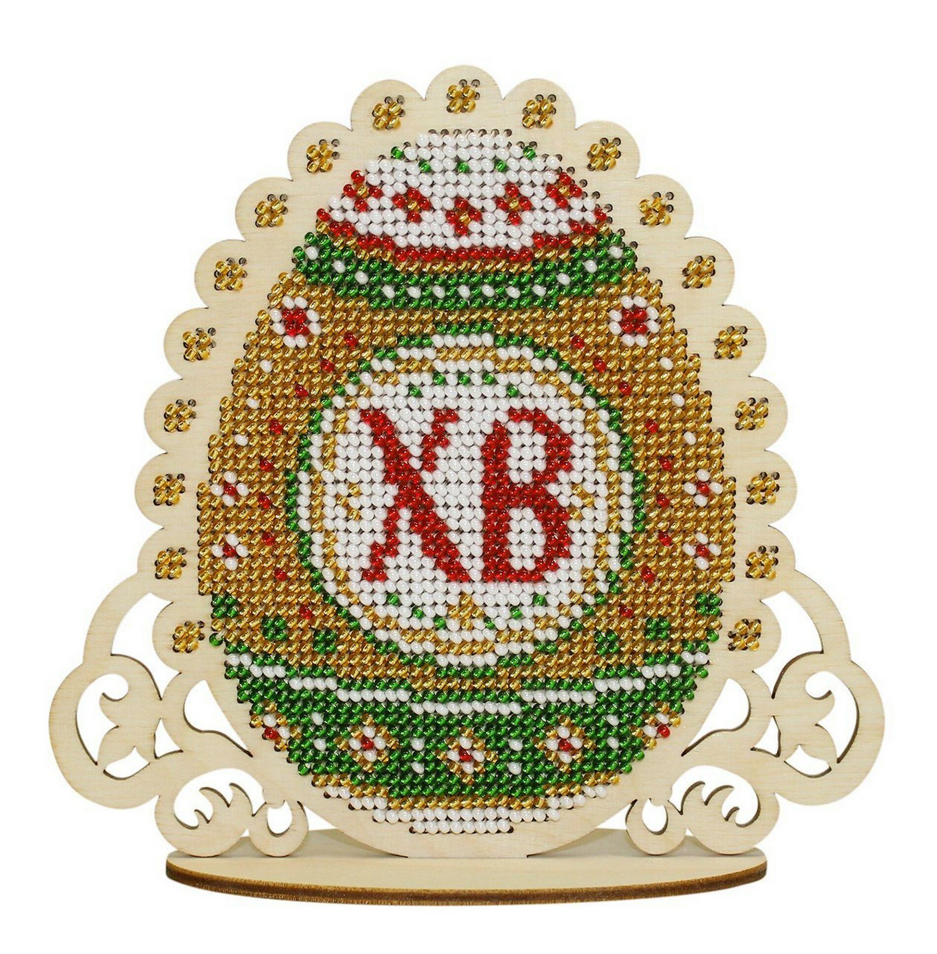 Вышивка Желтое пасхальное яйцо 13x14 см.