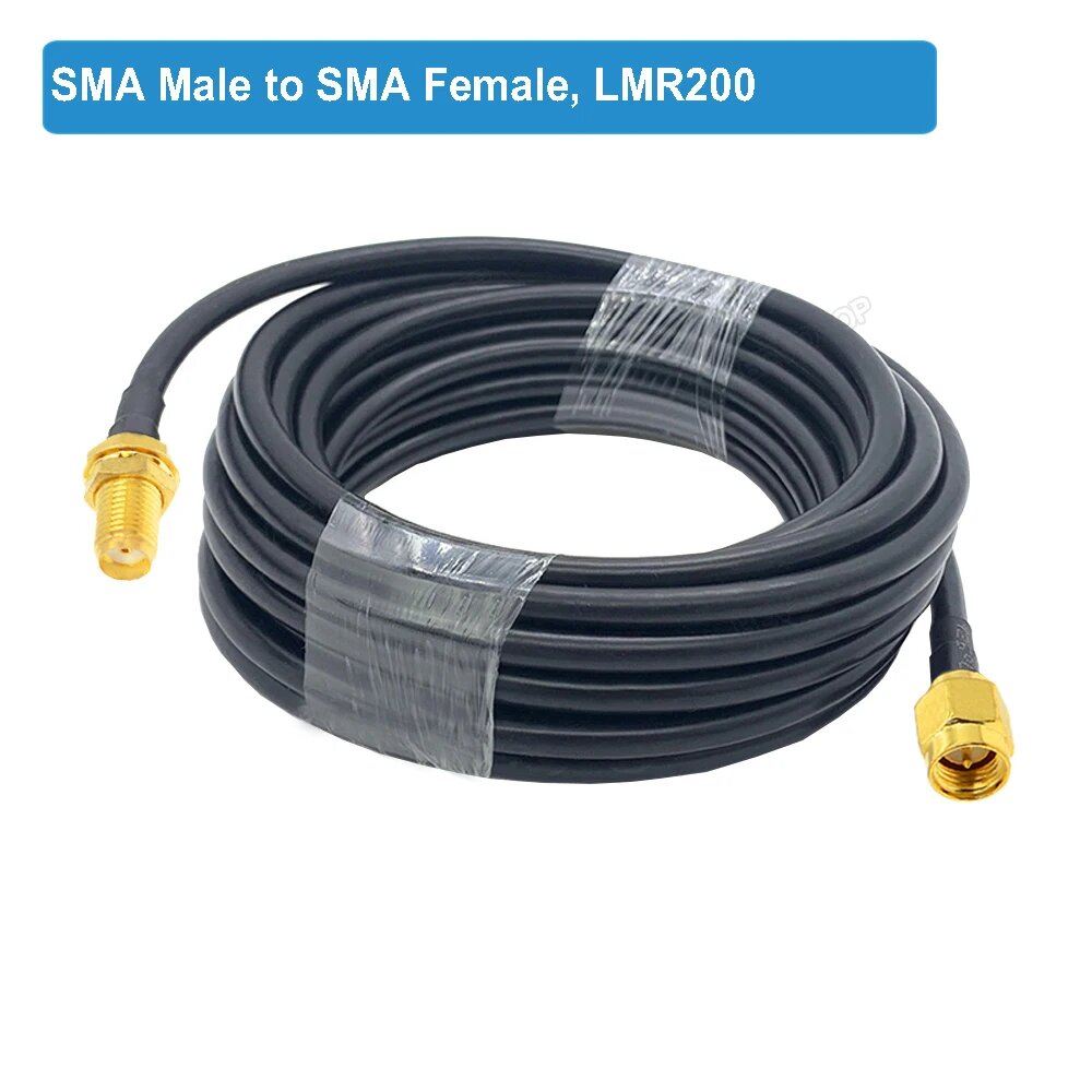 BEVOTOP BT1008-LMR200 RF кабель SMA-SMA 50 Ом 10M, SMA F to SMA M