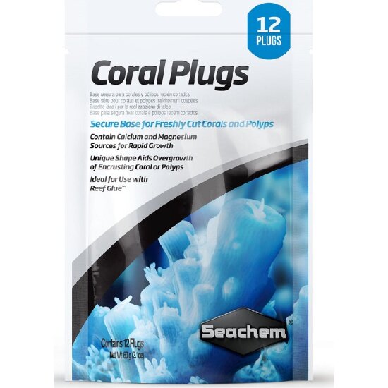 Плашки для кораллов Seachem Coral Plugs 12шт