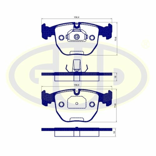 Колодки тормозные дисковые G.U.D GBP059600