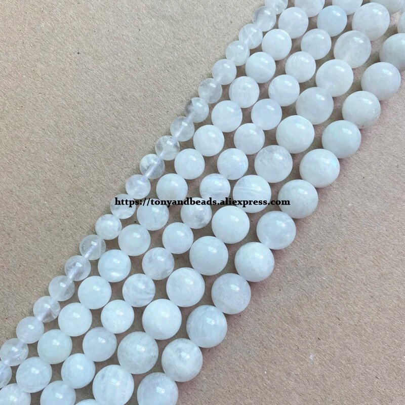Лунный камень бусины Tony and Beads 6 8 10 мм 8mm 45 to 48pcs