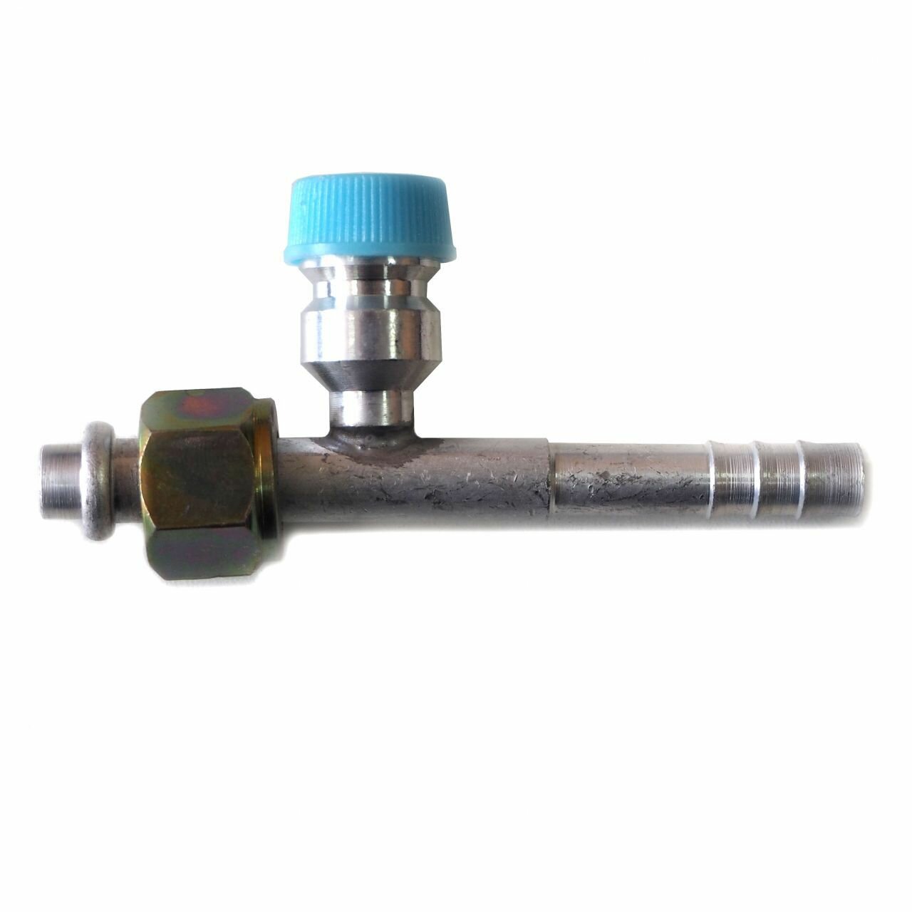 Фитинг O-Ring под шланг 8 мм (№6) 180° с заправочным портом