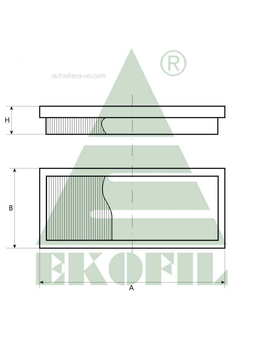 EKOFIL EKO0402 фильтр салона!\ ВАЗ 2110/2111/2112 03>