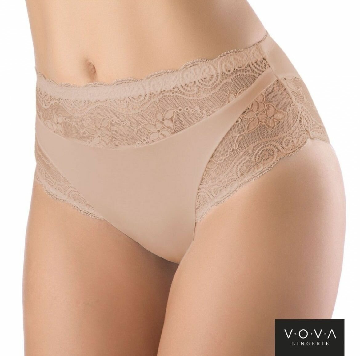 Трусики-слипы 'Snejanna' молочные, размер 40, кружево, push-up эффект