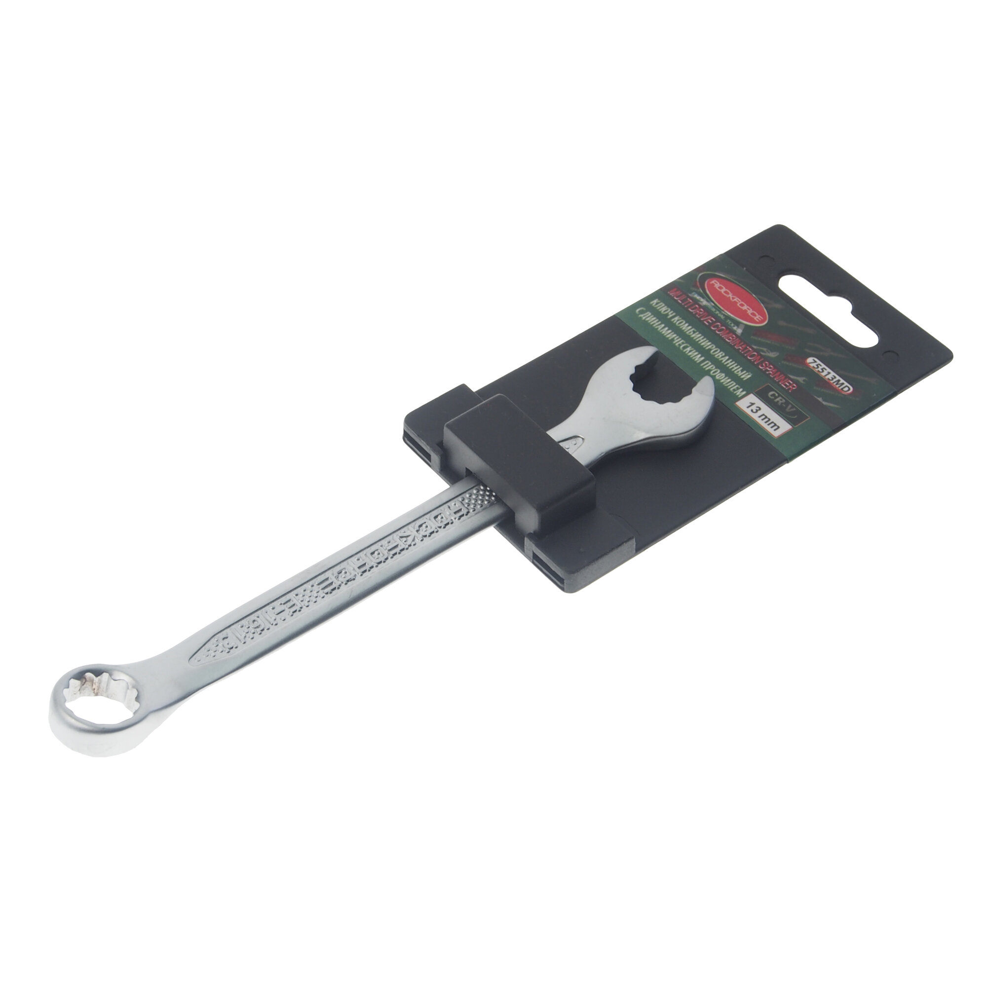 Ключ комбинированный 13мм RF-75513MD с универсальным профилем на пластиковом держателе ROCKFORCE