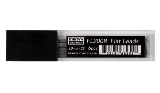 MARVY® UCHIDA Грифель ширина 2,0 мм плоский MAR/FL200R, твердость 2В, 1 упак.