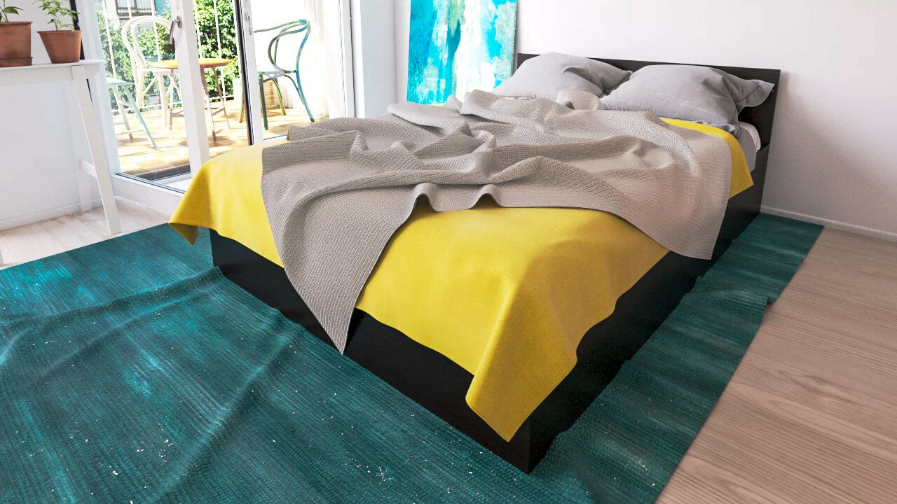 Двуспальная кровать СВК Стандарт 140x200, цвет венге, с основанием под матрас, без ящиков