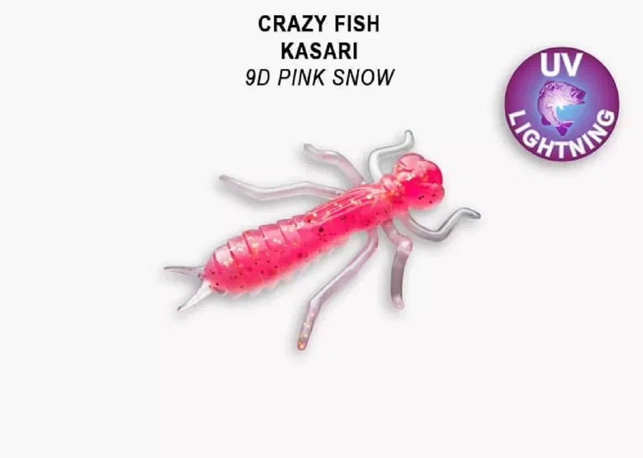 Силиконовая приманка мягкая съедобная Crazy Fish Kasari 1.6" 40 мм 51-40-9d-7 6 шт.