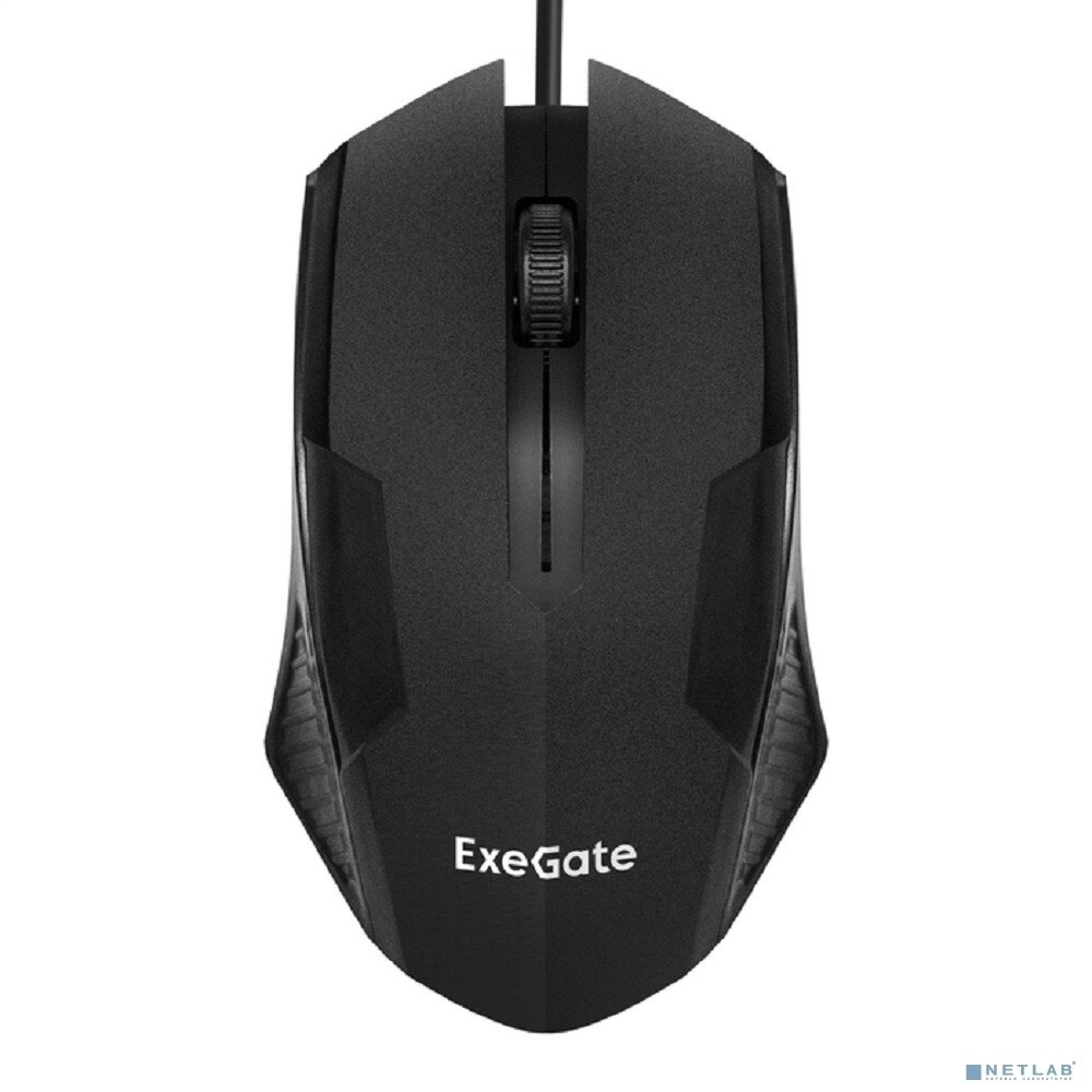 Мышь ExeGate EX279942RUS SH-9025L (USB, оптическая, 1000dpi, 3 кнопки и колесо прокрутки, длина кабеля 2м, черная, RTL)