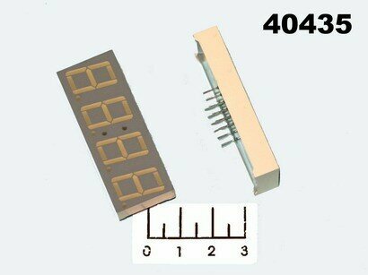 Индикатор CC56-12GWA зеленый 4-х разрядный 14.22мм (0.56") ОК