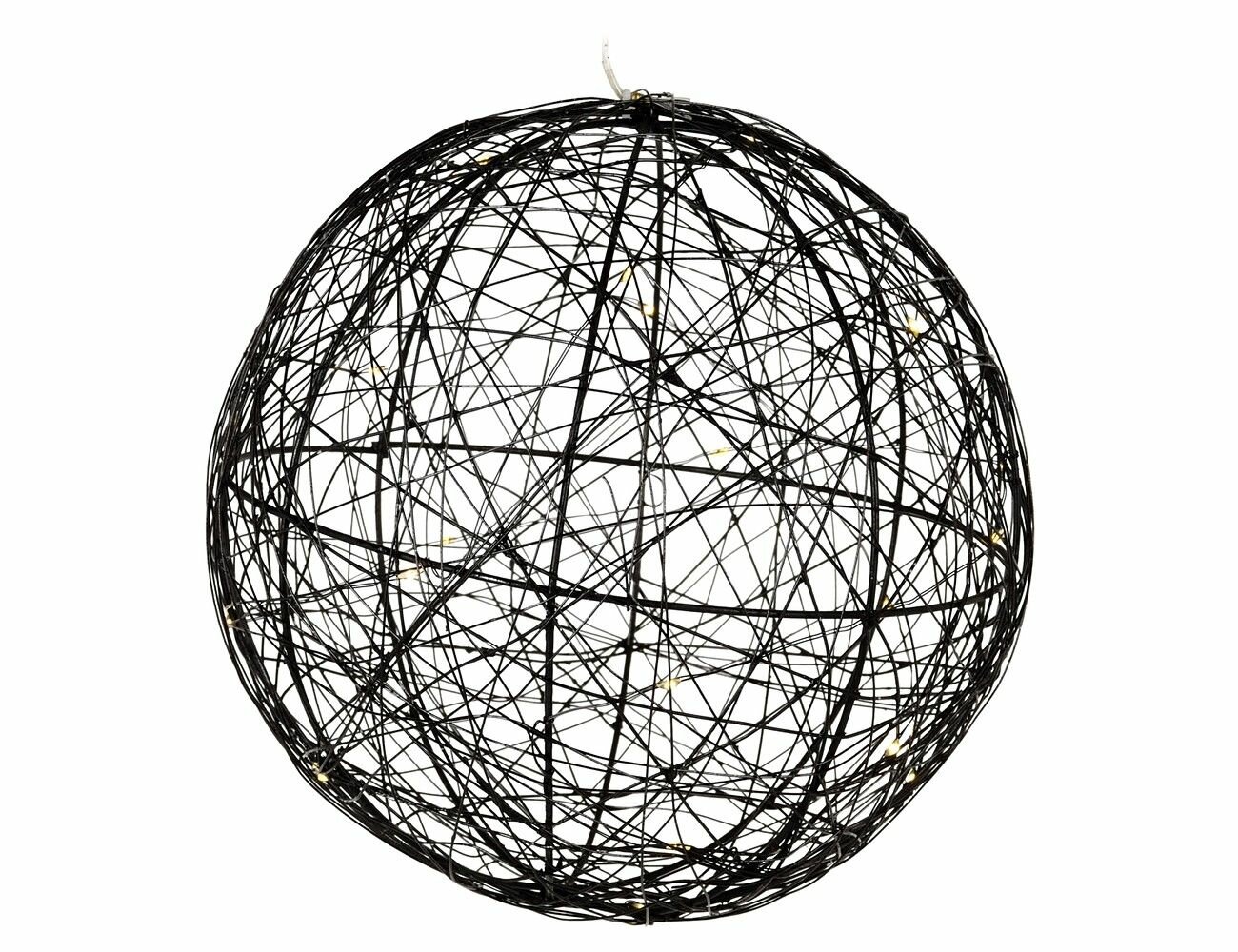 Декоративный светящийся, металл, 20 тёплых белых LED-огней, 20 см, таймер, батарейки, Koopman International