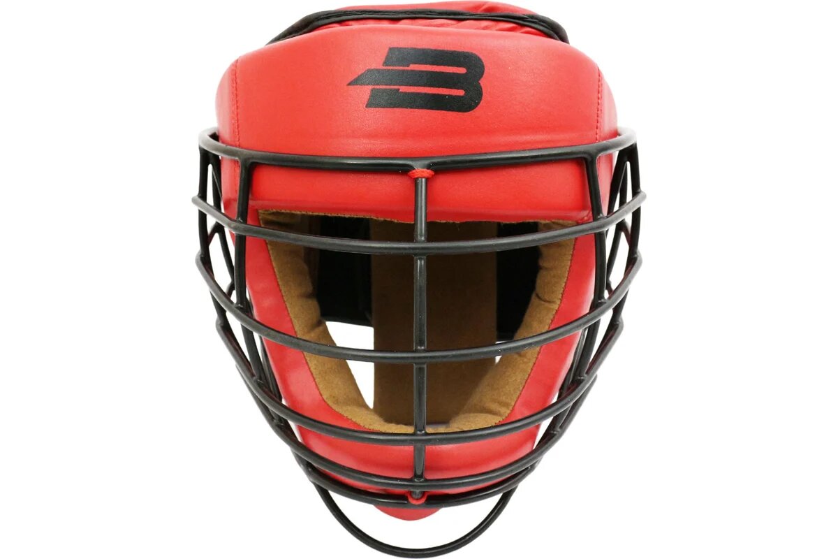 Boybo BP2005 шлем с металлической решеткой красный размер L для защиты головы и лица