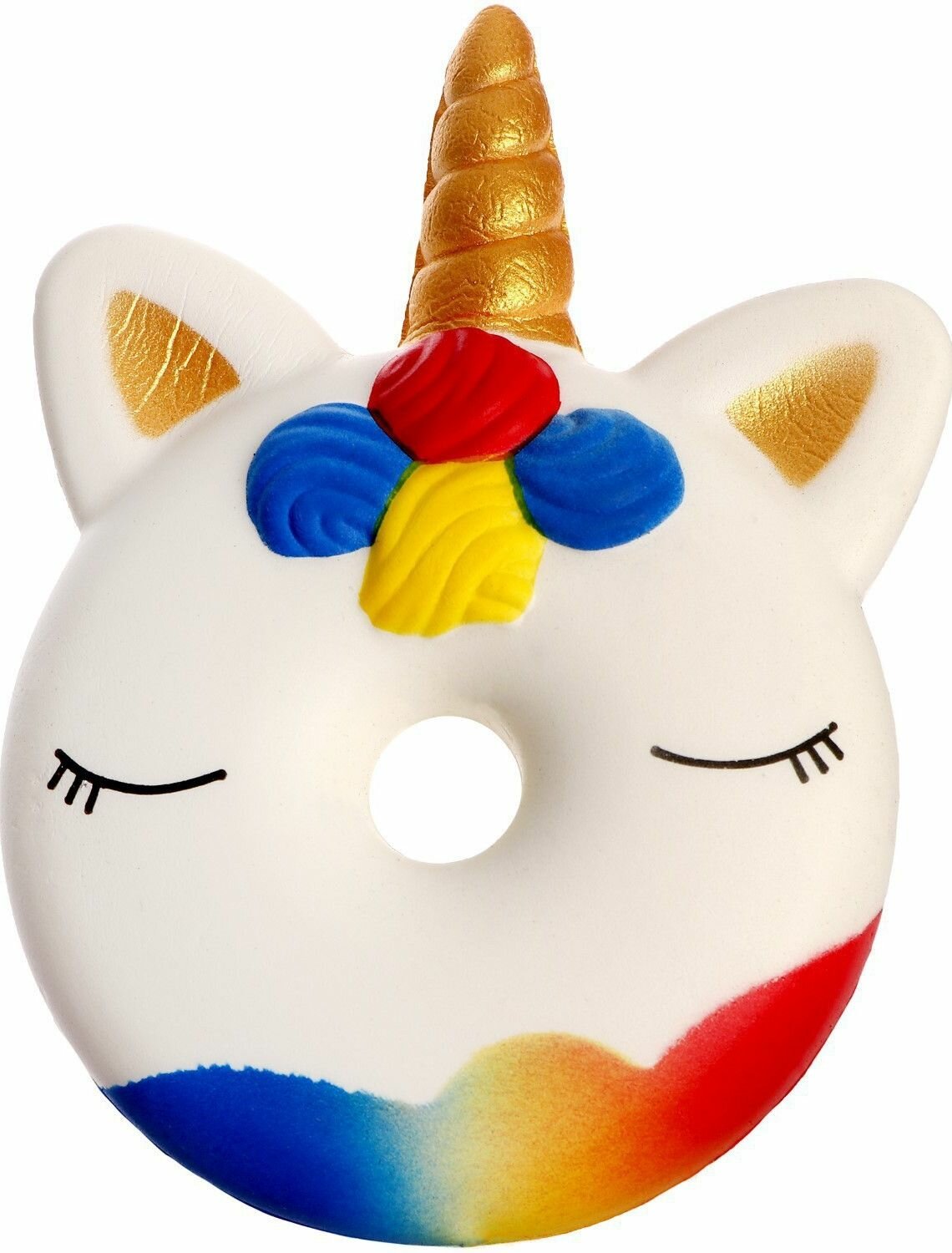Мялка-сквиши "Единорог Пончик", мягкая сжимаемая игрушка-антистресс, давилка для детей, успокаивающая жмякалка
