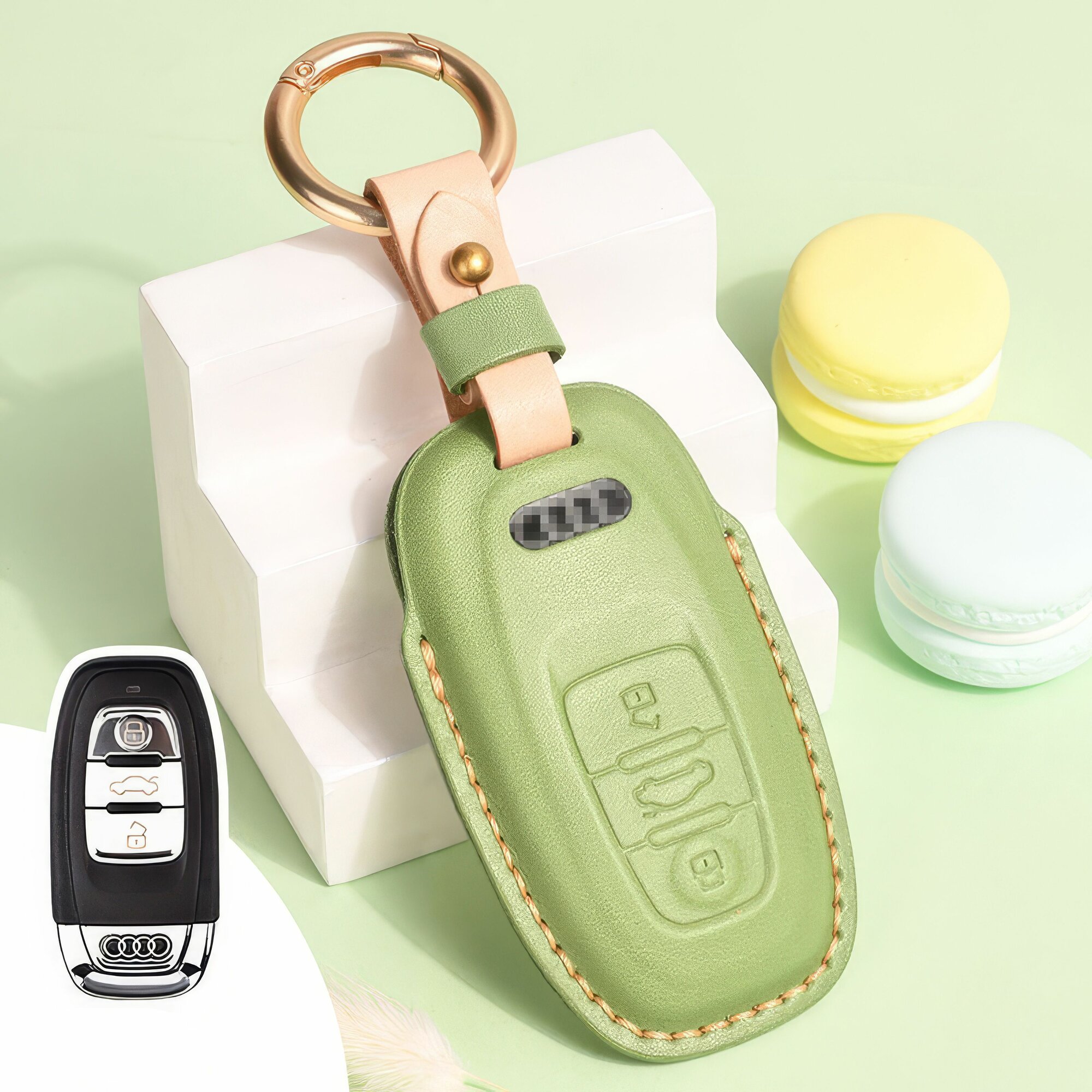 Чехол для ключа Mejicar, для Audi A4/A5/A6/A7/A8/Q5, натуральная кожа