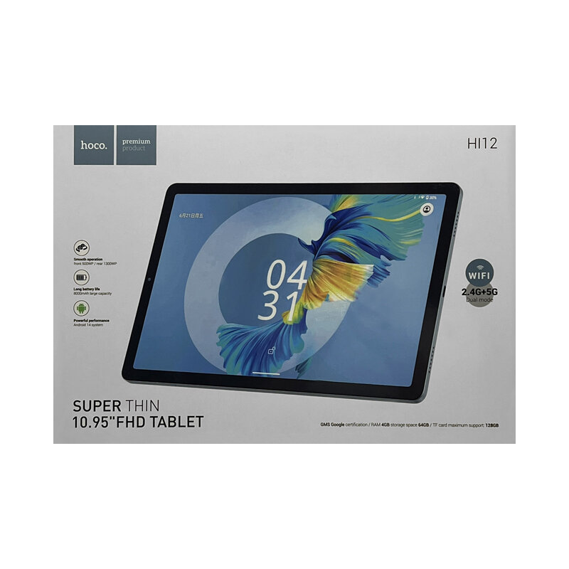 Планшет Hoco HI12 Android Tablet 10.95" WIFI 2.4+5G 4GB RAM/128GB