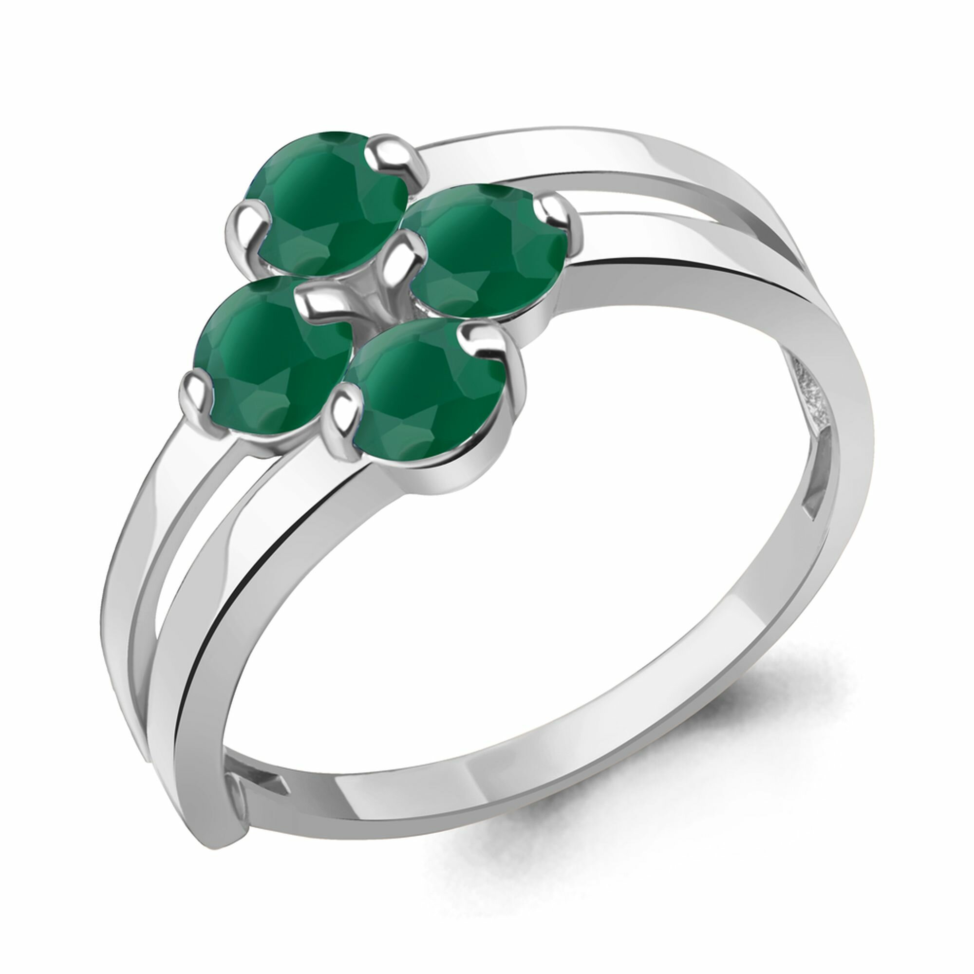 Кольцо, серебро, 925 проба, родирование, агат