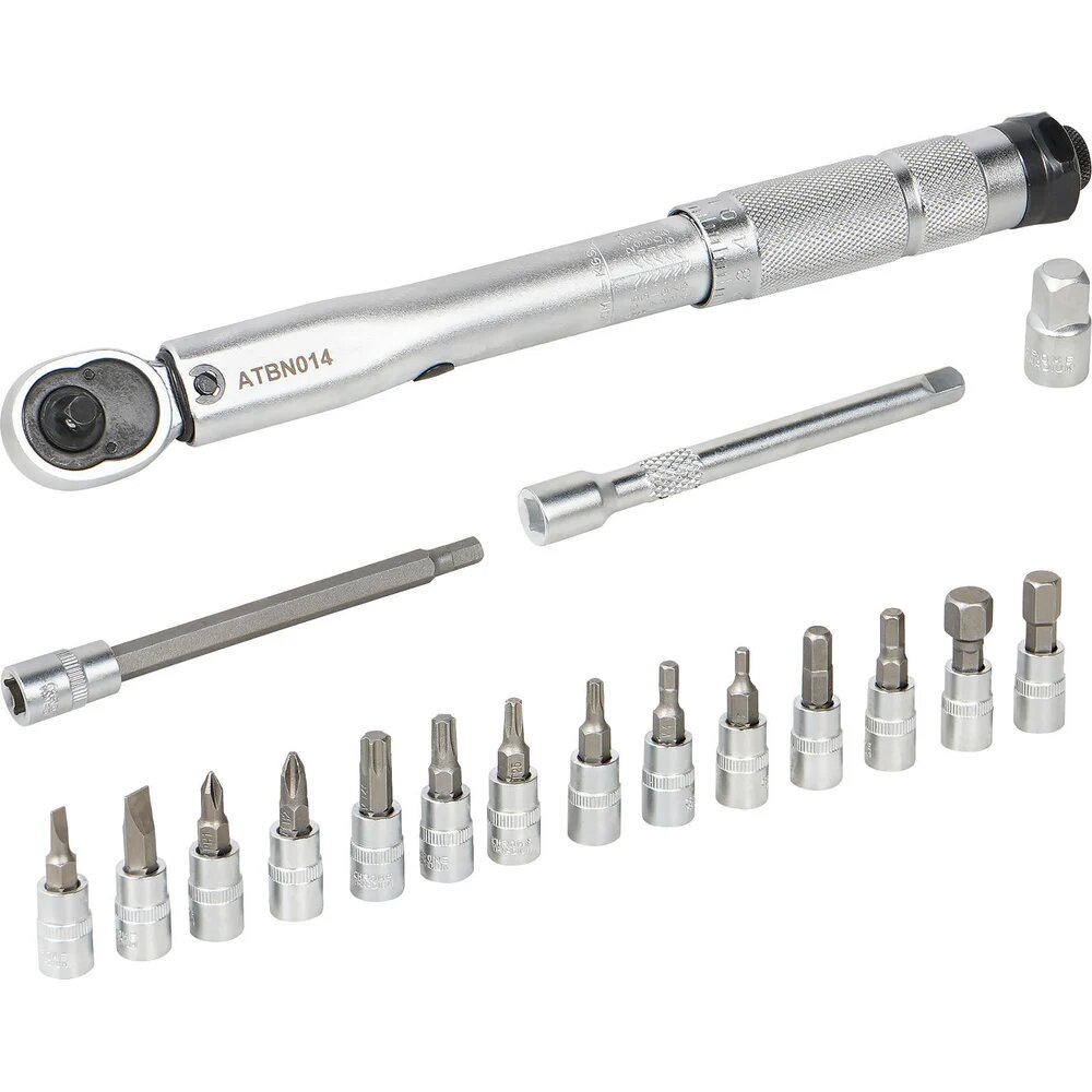 Ключ Airline динамометрический"Нм в кейсе, набор 17пр 1/4", для затяжки резьбовых соединений с точно заданным моментом