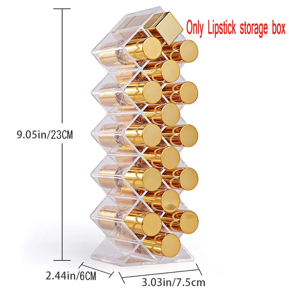 Jjuanzoe Акриловый органайзер для помады 16 сеток 16 Grids