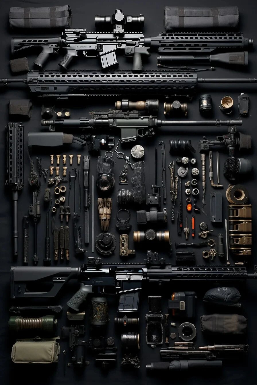 Плакат Ak-47, холст 50x70см, SKU-07, без рамки