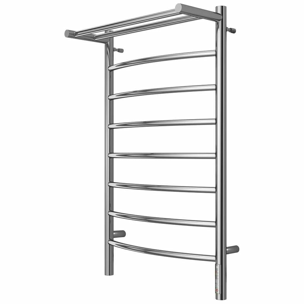 Полотенцесушитель Terminus Классик с полкой П8 500x850, электрический, из нержавеющей стали, с таймером