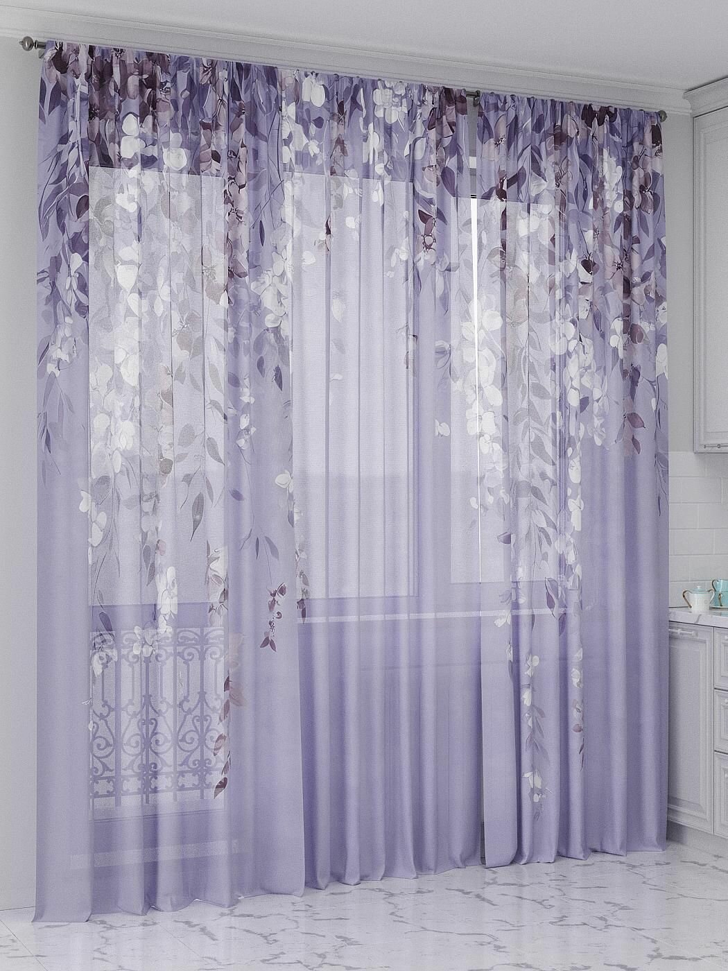 Тюль Comfy Way / шторы в комнату 450х250 см / Олион - 03