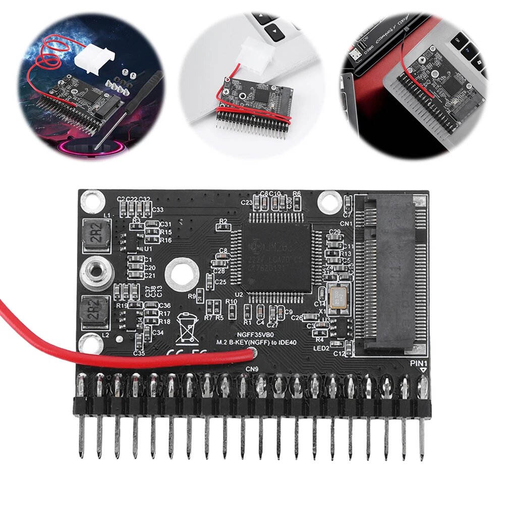Адаптер NGFF SSD на 3,5 дюйма IDE 44pin, карта NGFF SSD на 3,5 IDE, адаптер M.2 IDE, конвертер SSD для компьютера