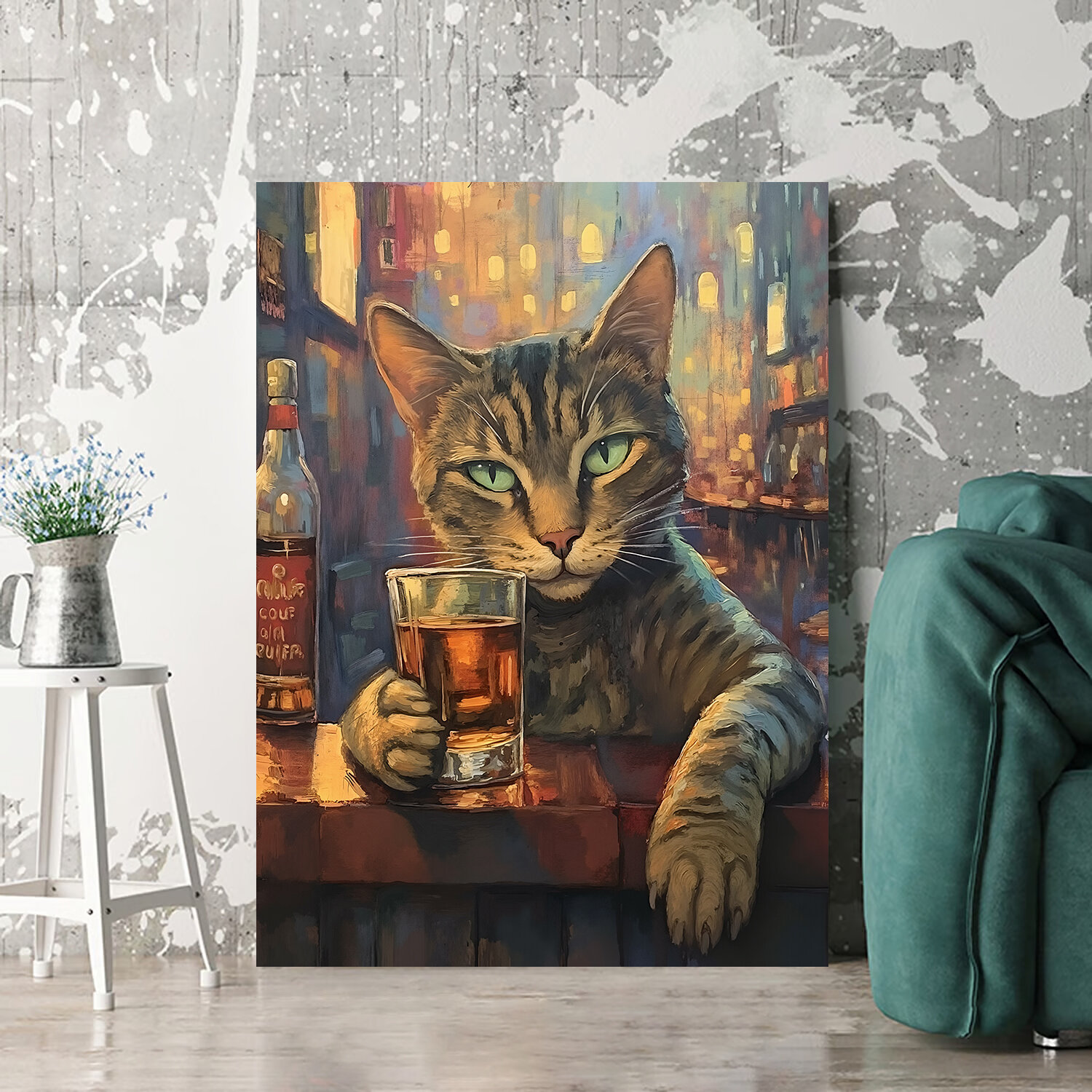 Коты / Картина с животными, картина с котом / на стену, 40х60 см.