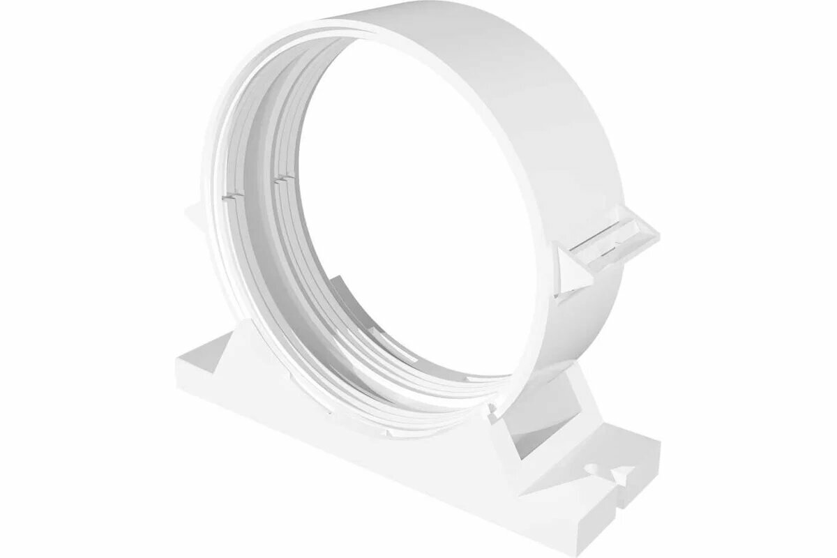 Держатель‑с соединителем пластик ERA 12,5ДСКП с уплотнителем 125 мм для пластиковых воздуховодов ABC‑пластик.