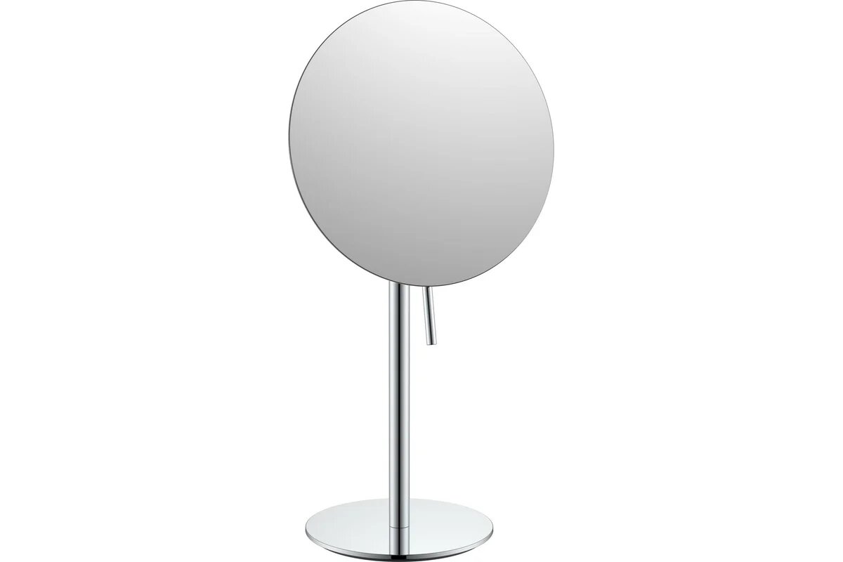 Настольное косметическое зеркало Savol JAVA круглое 5х хром латунь для ванной комнаты и макияжа