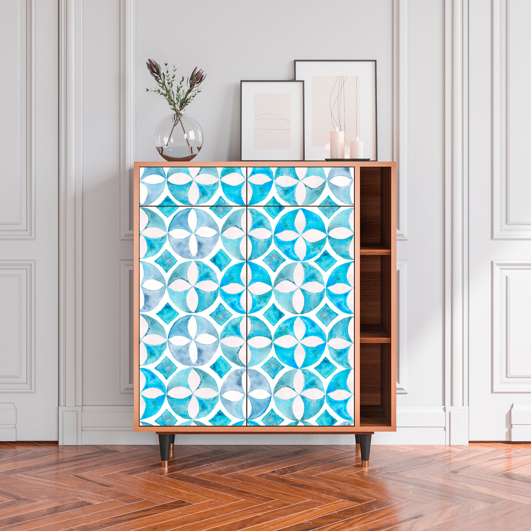 Комод - STORYZ - BS6 Porto Mood, Размер - 94 x 110 x 41 см, Цвет корпуса - , Орех