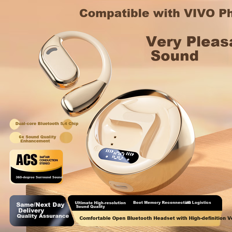 Lato compatible with vivo Bluetooth earphones ultra-long battery life high capacity super sound quality earphones Bluetooth semi-in-ear vivo top ten active noise cancelling x200/x100 series