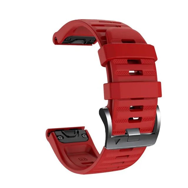 Ремешок Quickfit ASEOOP для Garmin Fenix силиконовый Красный, 22mm Quick release, F6-8