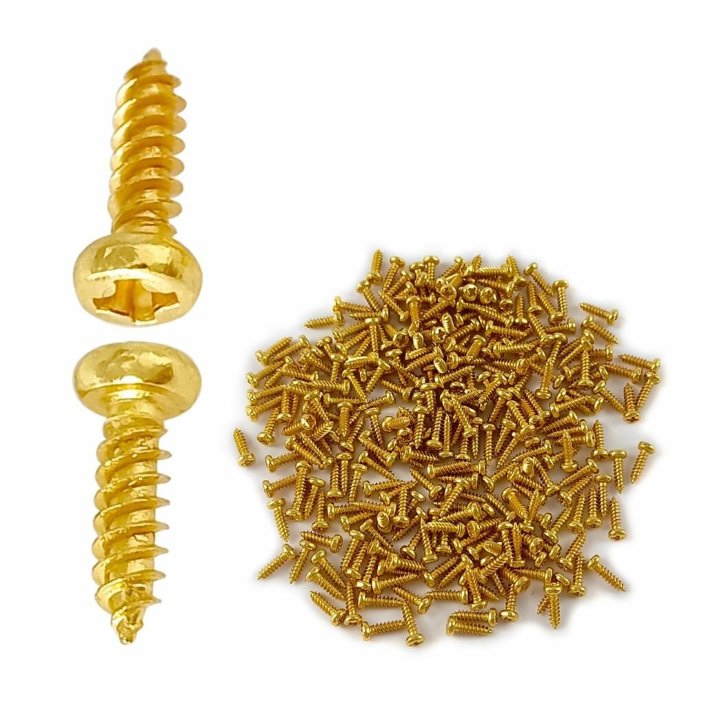 (1 набор из 100 шт.) Винты для настройки электрогитары - золото