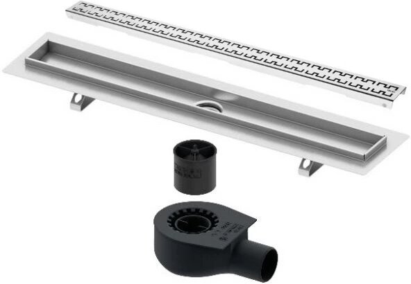 Душевой трап (лоток) Tece TECEdrainline royal 600700 + 650000 + 660016 + 600741 64,3 см, с решеткой, перфорированный, нержавеющая сталь