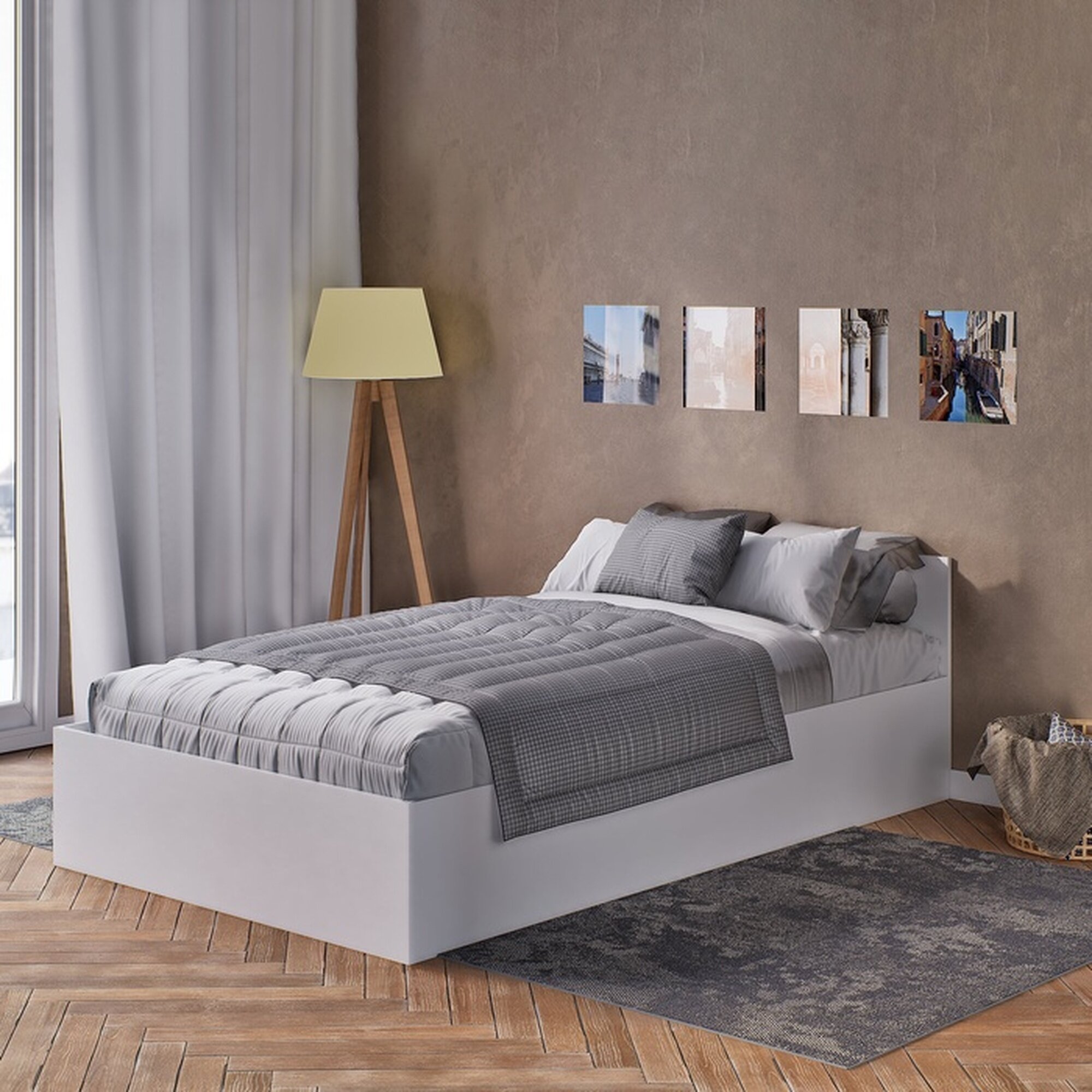 Кровать ДСВ мебель Мори, односпальная, с основанием, белая, 120 х 200 см