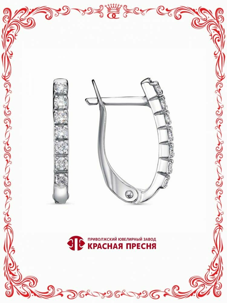 Серьги, фианит