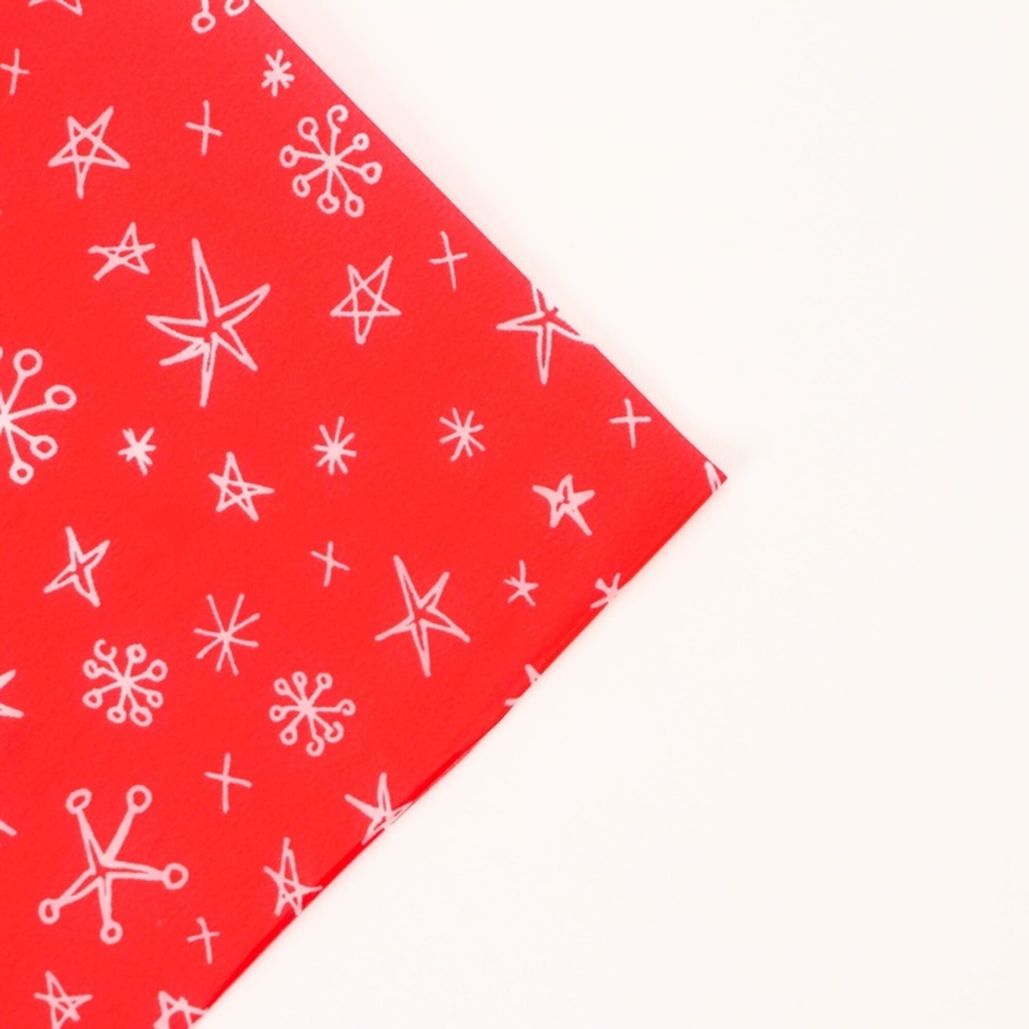 Бумага упаковочная тишью, новогодняя упаковка "Звёздочки - снежинки", 50×66 см
