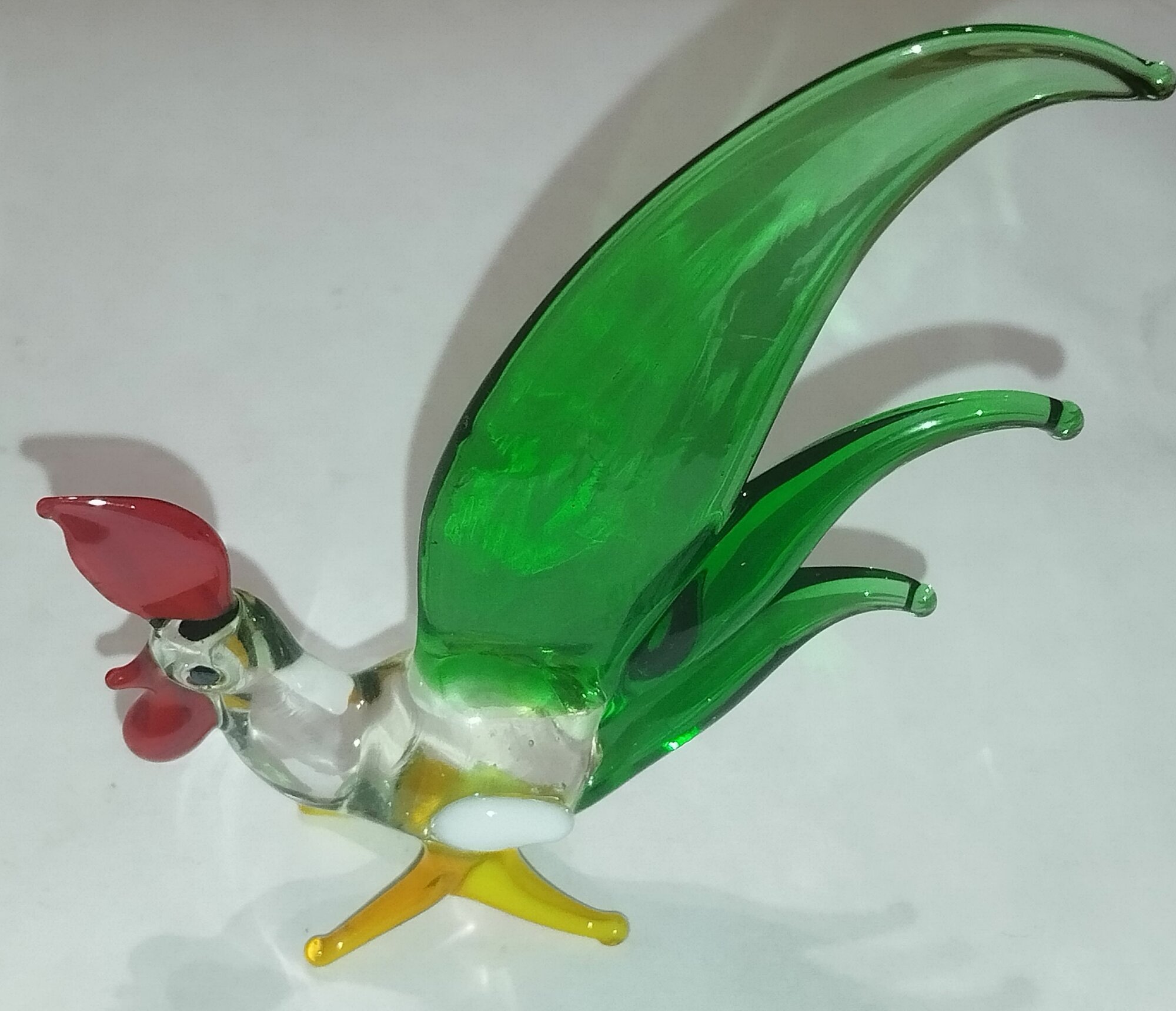 Стеклянная фигурка петух