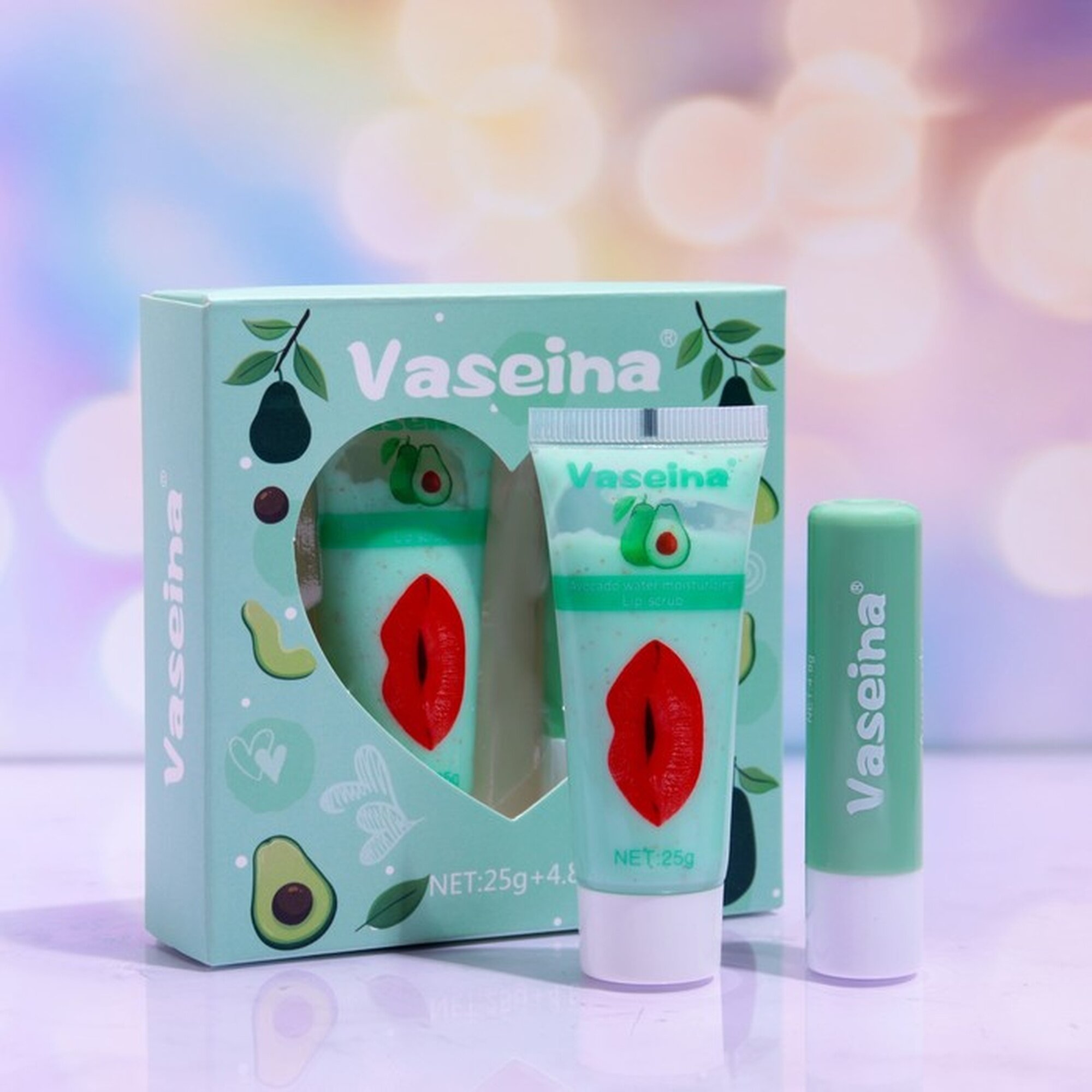 Набор для губ Сима-ленд «Авокадо», бальзам и скраб, увлажнение