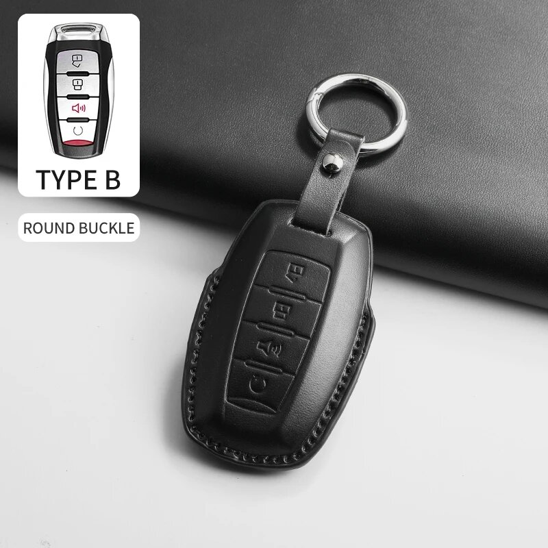 Автомобильный смарт-чехол для ключей, брелок для Great Wall Poer GWM Ute Cannon Pao P Series, силиконовый защитный брелок, аксессуары, чехол для ключей Black-B-1