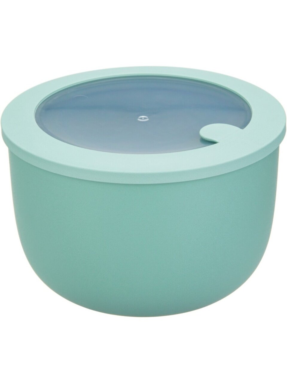 Миска пластик, 2.1 л, 18х11.7 см, фисташковая, круглая, герметичная, Idea, Нео, М 1326