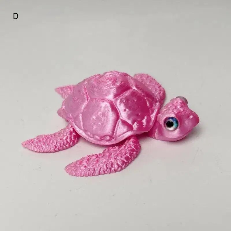 Розовая черепаха 3D, резиновая фигурка, Color: D
