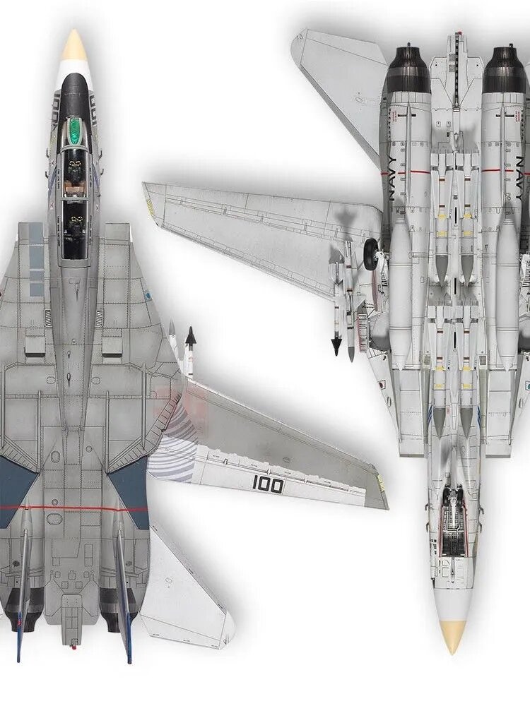 Сборная модель Academy 1/72 USN F-14A VF-143 Pukin Dogs, масштаб 1:72, пластиковая модель самолета, для детей старше 14 лет — фото 1