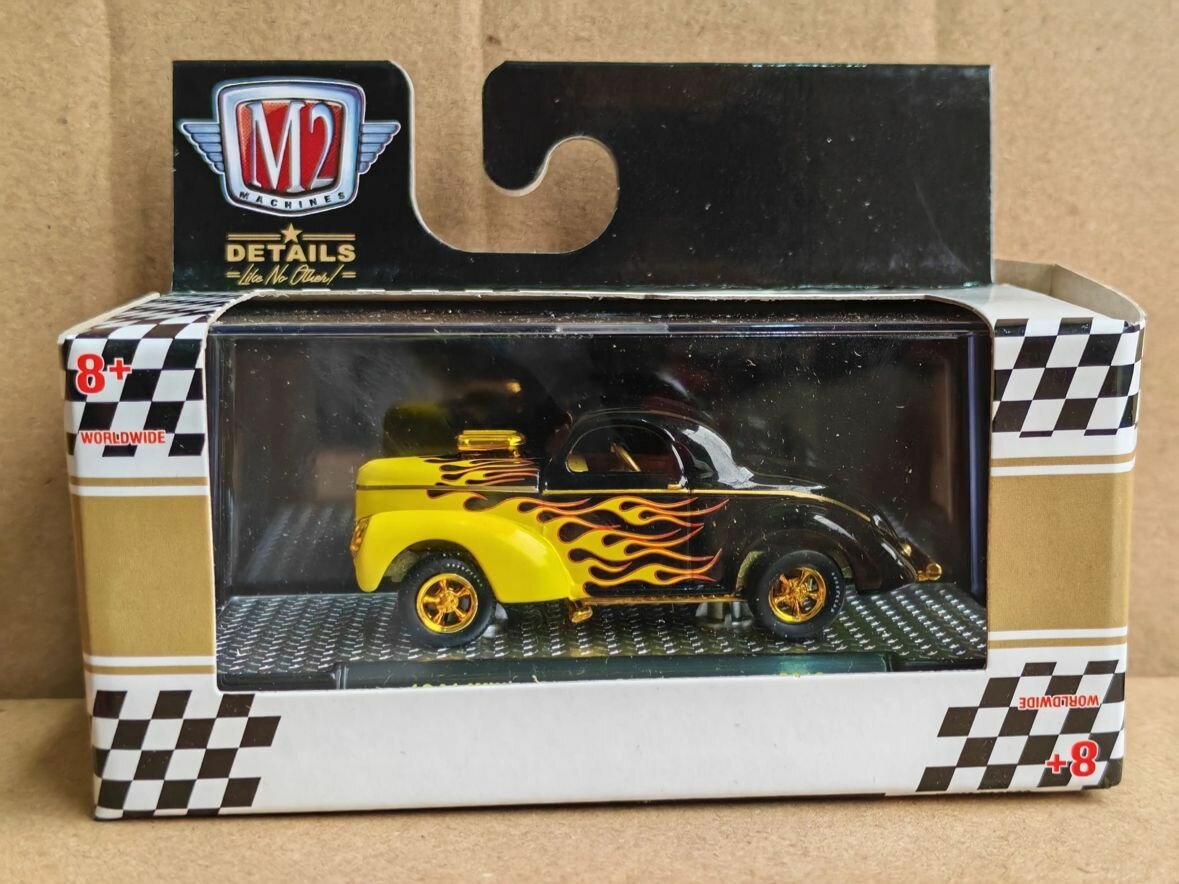 Детская игрушка машинка, M2 1/64, литая модель(1941 Уиллис coupe)