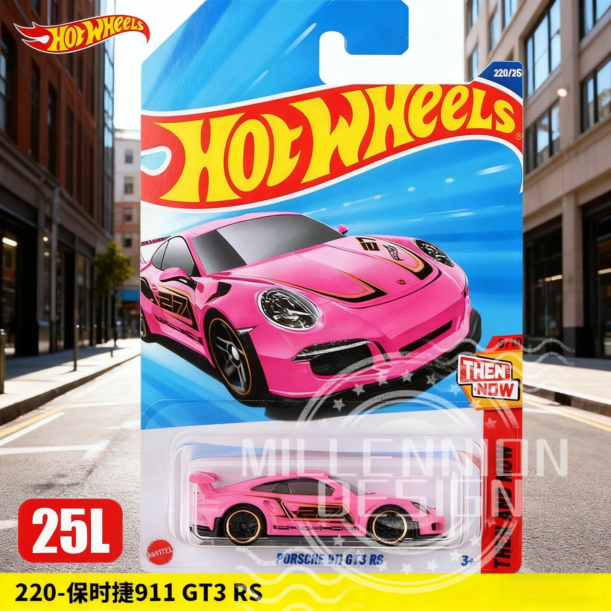 Hot Wheels Модель автомобиля из сплава 1:64, Серия 25L(2025)(220-Порше GT3 RS)